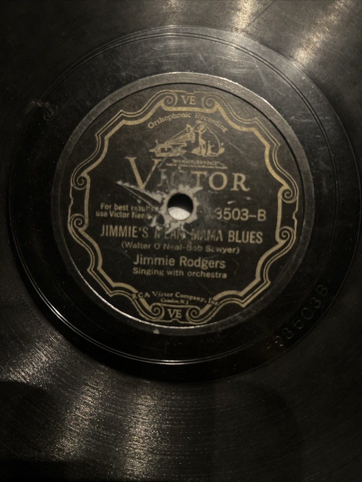 1930 78 RPM Victor 23503 Jimmie Rodgers: Jimmie's Mean Mama Blues ...