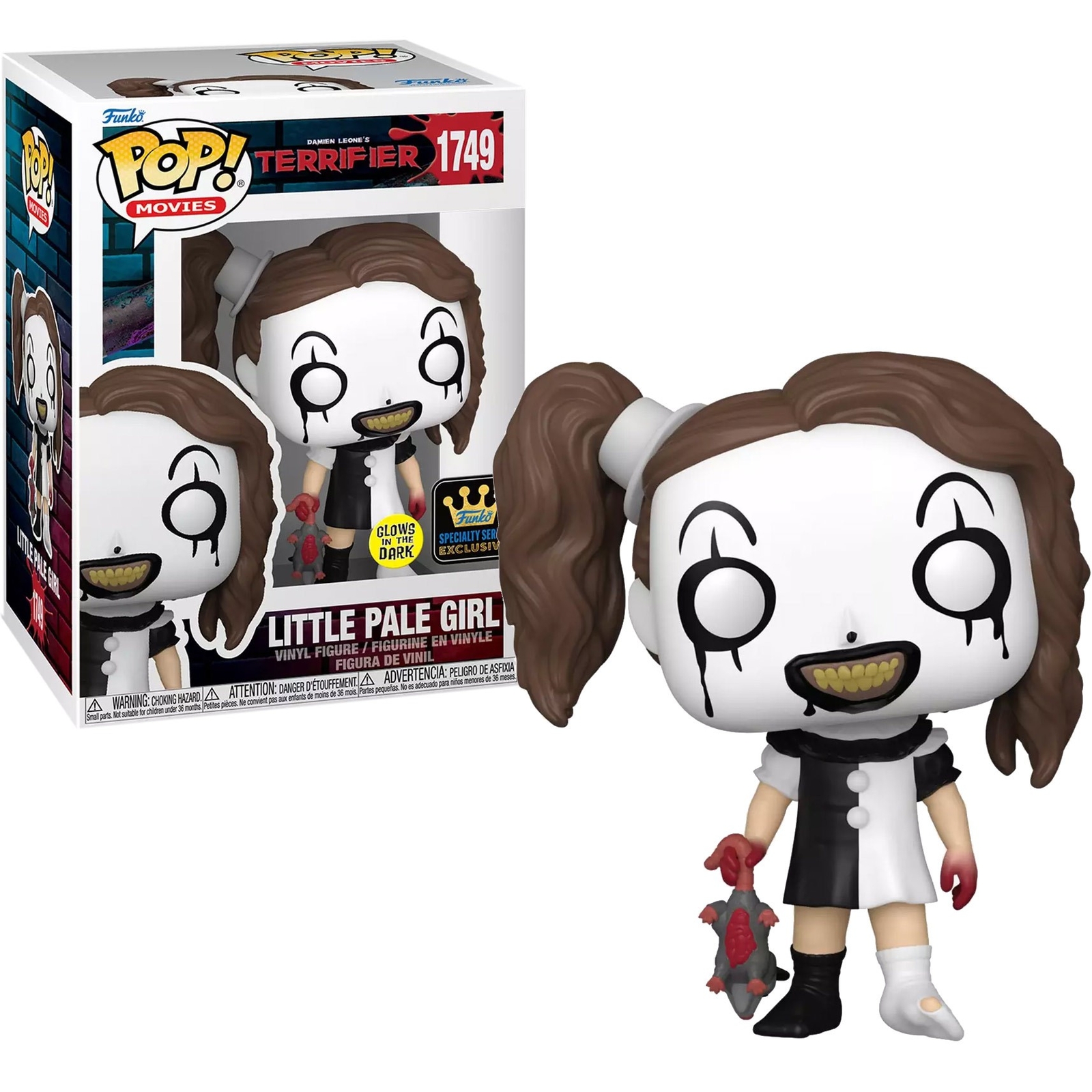 Terrifier POP! Movies Little Pale Girl Vinyl Figure #1749 [Glow-in-the ...