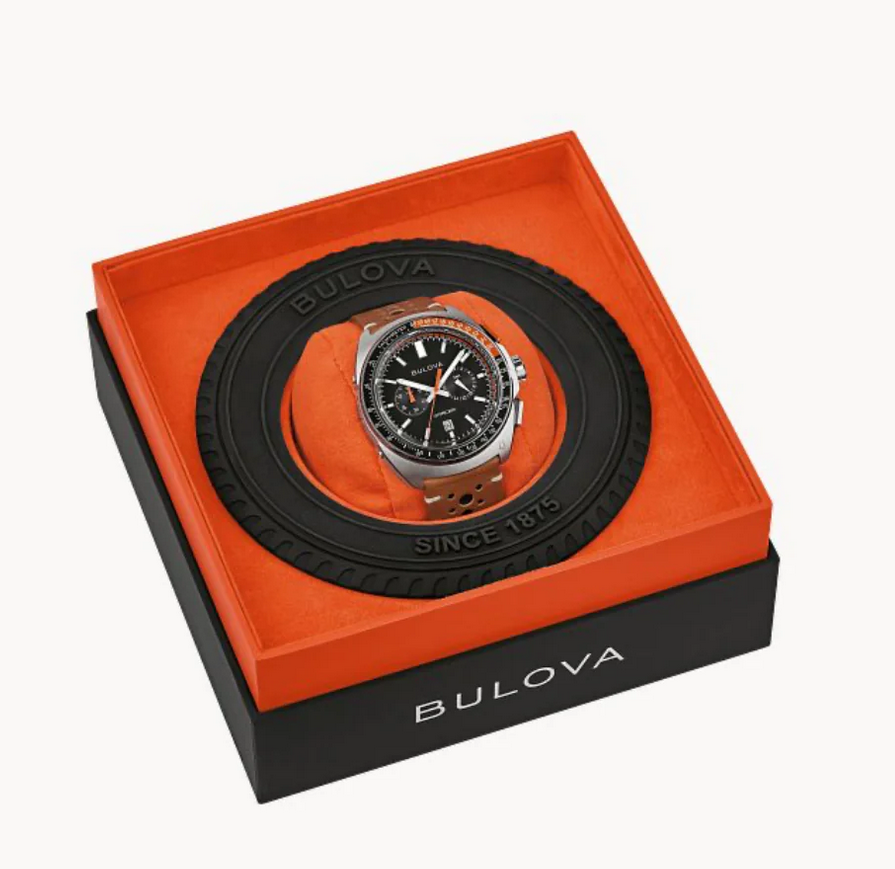 Bulova Racer Black Dial Sapphire Crystal Chronograph Men's Watch 98B427 ...