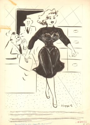 Sexy Angry Secretary - Humorama 1958 art by Lowell Hoppes | eBay