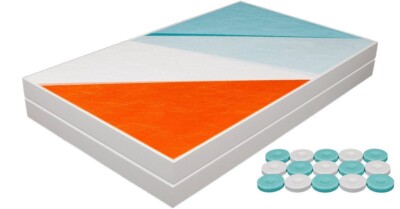 Leather Colorful Backgammon Set, Turquoise Orange Modern Backgammon Set ...