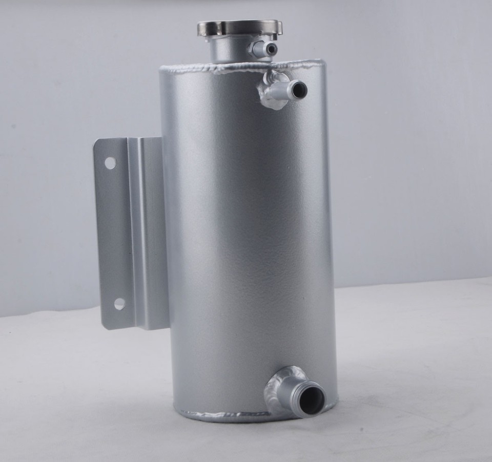 1.5L Round Universal Aluminum Coolant Overflow Expansion Reservoir Tank ...