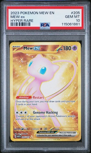2023 Pokémon Mew ex Hyper Rare #205 PSA 10 GEM MINT Scarlet & Violet ...