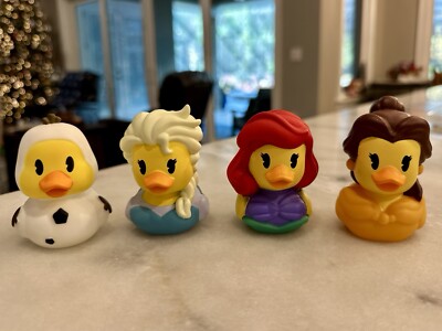 NEW! Disney Ducks -Set Of 4-JEEP Or CRUISE BELLE, ARIEL, OLAF and ELSA ...