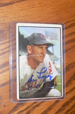 AL LOPEZ SIGNED AUTOGRAPHED 1953 BOWMAN COLOR CARD # 143 CLEVELAND ...