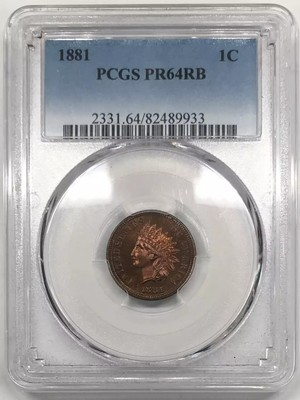 1881 Proof Indian Head Cent PCGS PR-64 RB | eBay