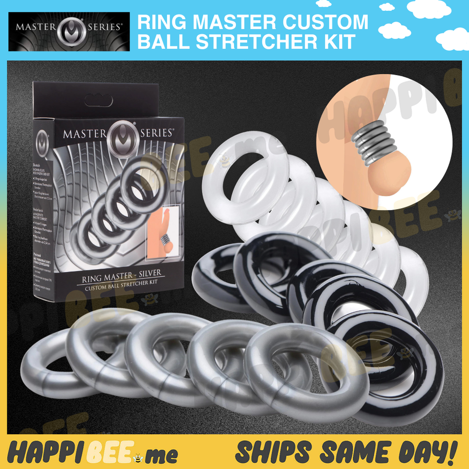 Master Series Ring Master Ball Stretcher Kit Sleeve🍯Male Penis Ring ...