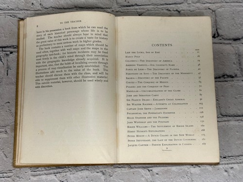 Explorers and Founders of America by Anna Elizabeth Foote [1907] | eBay