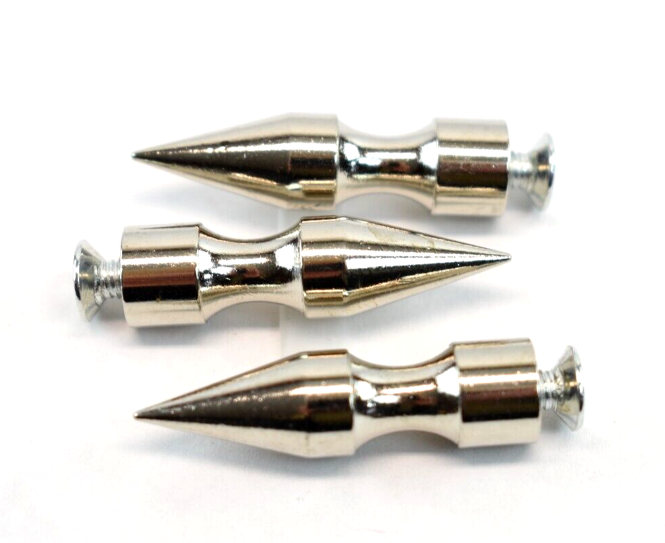 1.5" Chrome Spikes Pack of 9 Punk Rock Goth Shoes Jacket DIY Silver ...