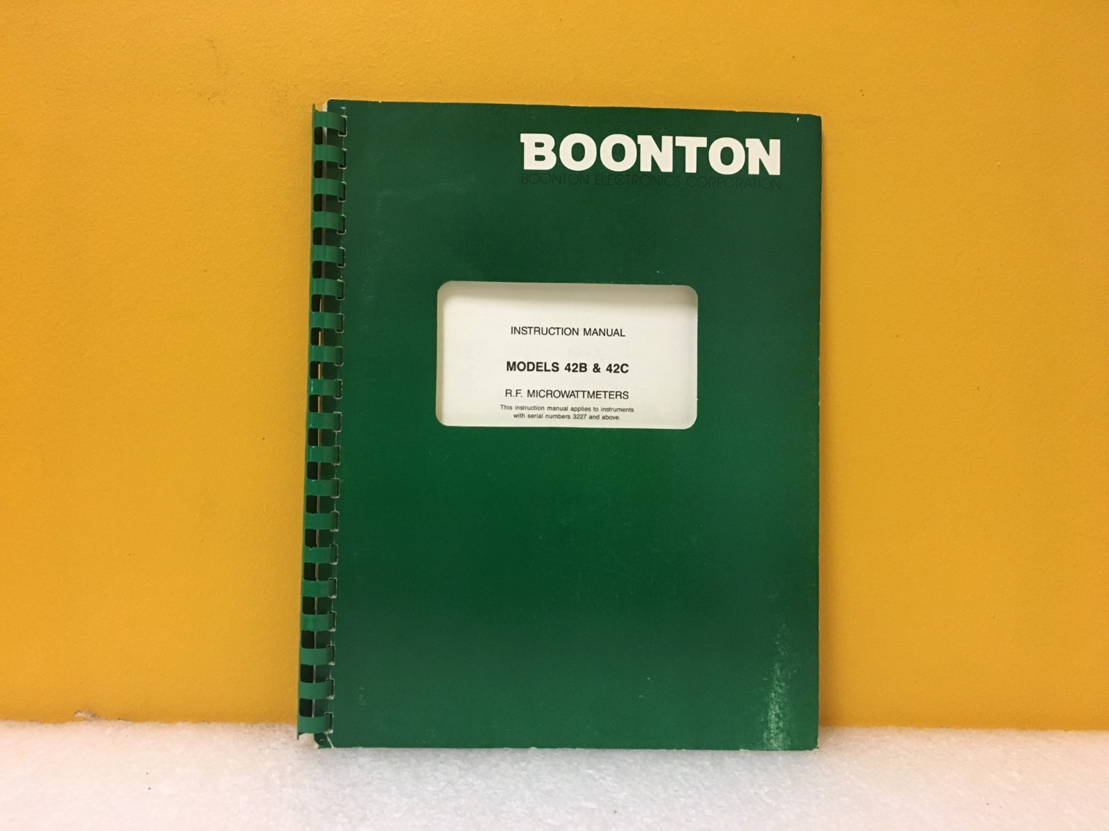 Boonton 981000-01 Instruction Manual 42B 42C RF Microwattmeter Manual ...