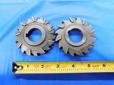 2PCS 3" O.D. X 3/8 WIDTH X 1" PILOT STAGGERED TOOTH SIDE MILLING CUTTER ...