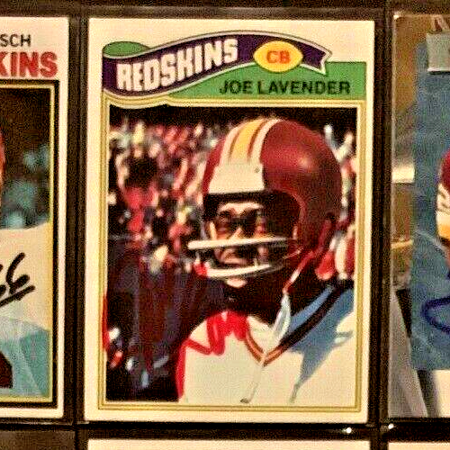 JOE LAVENDER Washington Redskins 1977 Topps SIGNED / AUTOGRAPH Football ...