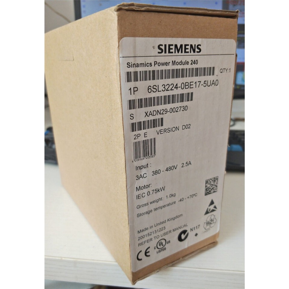New Siemens 6SL3224-0BE17-5UA0 6SL3 224-0BE17-5UA0 G120 PM 240 Power ...