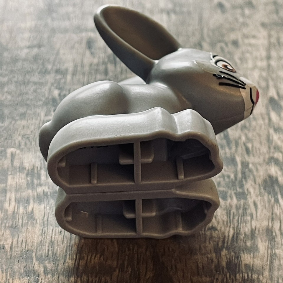 Lego Duplo Gray Rabbit Bunny Animal Figure Minifigure Barn Farm Zoo Pet ...