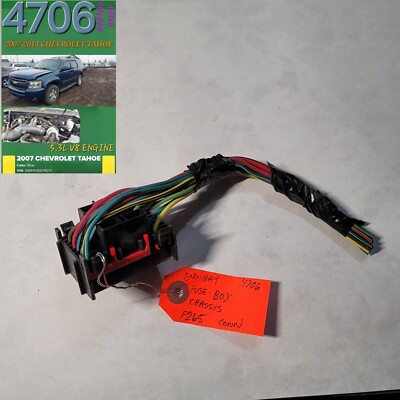 ⭐⭐OEM 2007-2014 CHEVROLET TAHOE ENGINE BAY FUSE BOX CHASSIS P265 ...