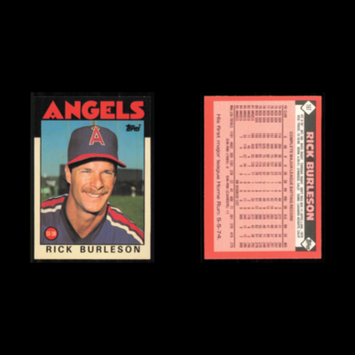 Rick Burleson #16T 1986 Tiffany Topps Traded California Angels Baseball ...