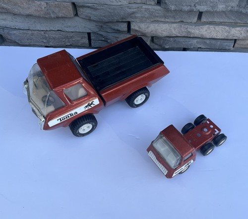 Tonka Riding Stables Horse Pick Up Truck Press Steel Brown Lot Of 2 VTG ...