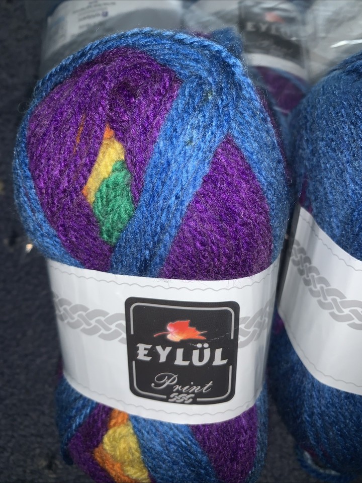 Eylul Variegated Chunky Yarn, Multicoloured - 5 x 100g | eBay UK