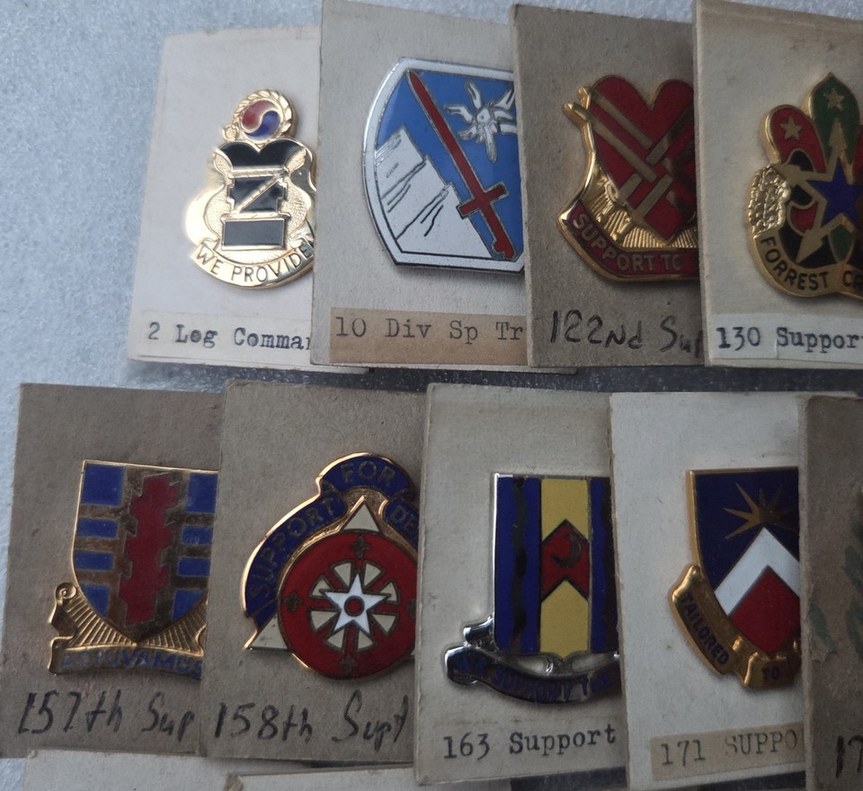 Collection of 20 Support units DI DUI UNIT CREST INSIGNIA PINS | eBay
