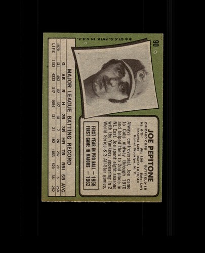 1971 Topps 90 Joe Pepitone EX #D1,429199 | eBay
