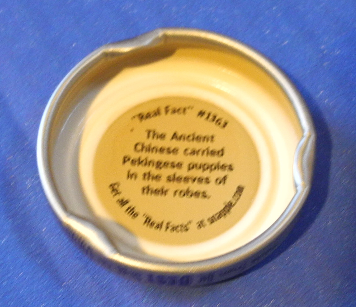 100 SNAPPLE BOTTLE CAPS Discontinued Metal Real Facts Lot/Set Clean ...