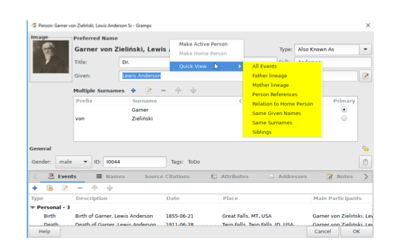 Gramps Family Tree Maker and Genealogy Software Family History Ancestry ...