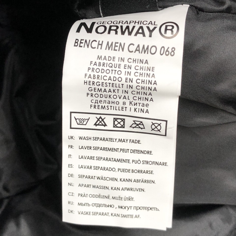 GEOGRAPHICAL NORWAY BENCH CAMO NAVY Jacket Coat Parka Size M | eBay