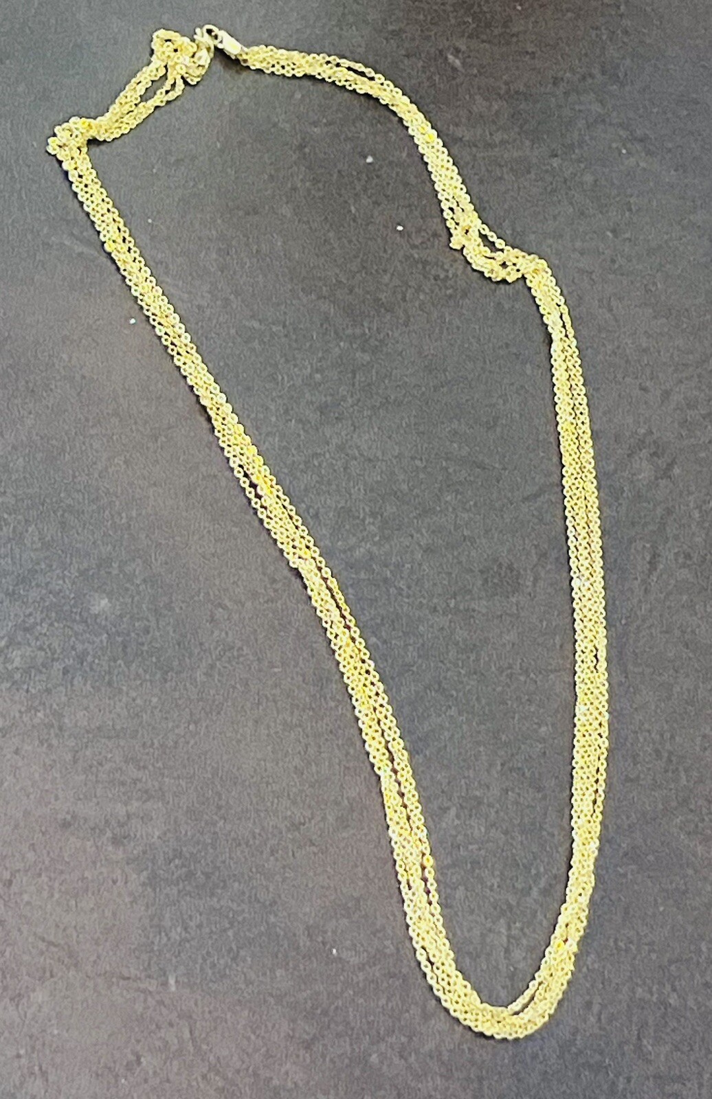 5 STRING GOLD ITALY BY MILOR CHAIN NECKLACE 7 GRAMS,L=24" FINE DETAILS ...