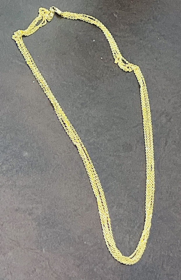 5 STRING GOLD ITALY BY MILOR CHAIN NECKLACE 7 GRAMS,L=24" FINE DETAILS ...