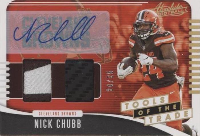 2019 Panini Absolute - Tools of the Trade Double Nick Chubb #TTD-NC ...