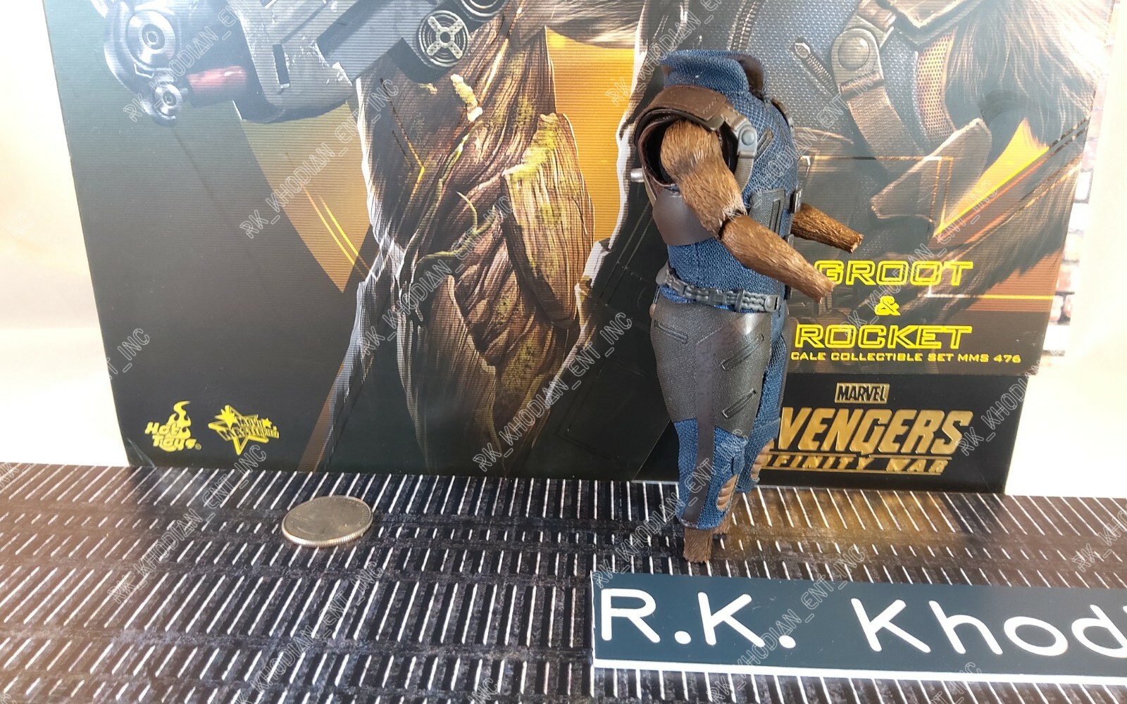 Hot Toys MMS476 Avengers Infinity War Rocket 1/6 action figure's body ...