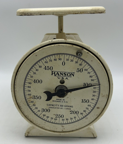 Vtg Hanson Utility Scale Capacity 500 Grams Made USA Farm Decor Display ...