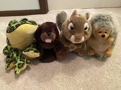 Webkinz Forest Animals Lot 4 Bull Frog Chipmunk Hedgehog Beaver No ...