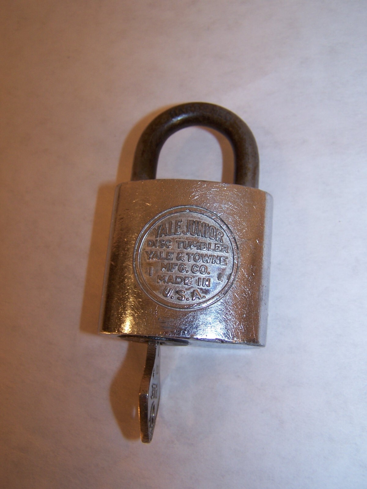 Vintage Polished Metal Yale Junior Disc Tumbler Padlock w/ Orig. Key | eBay