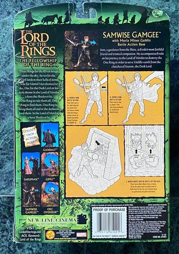 ToyBiz Lord Of The Rings Fellowship Of The Ring Samwise Gamgee Action ...