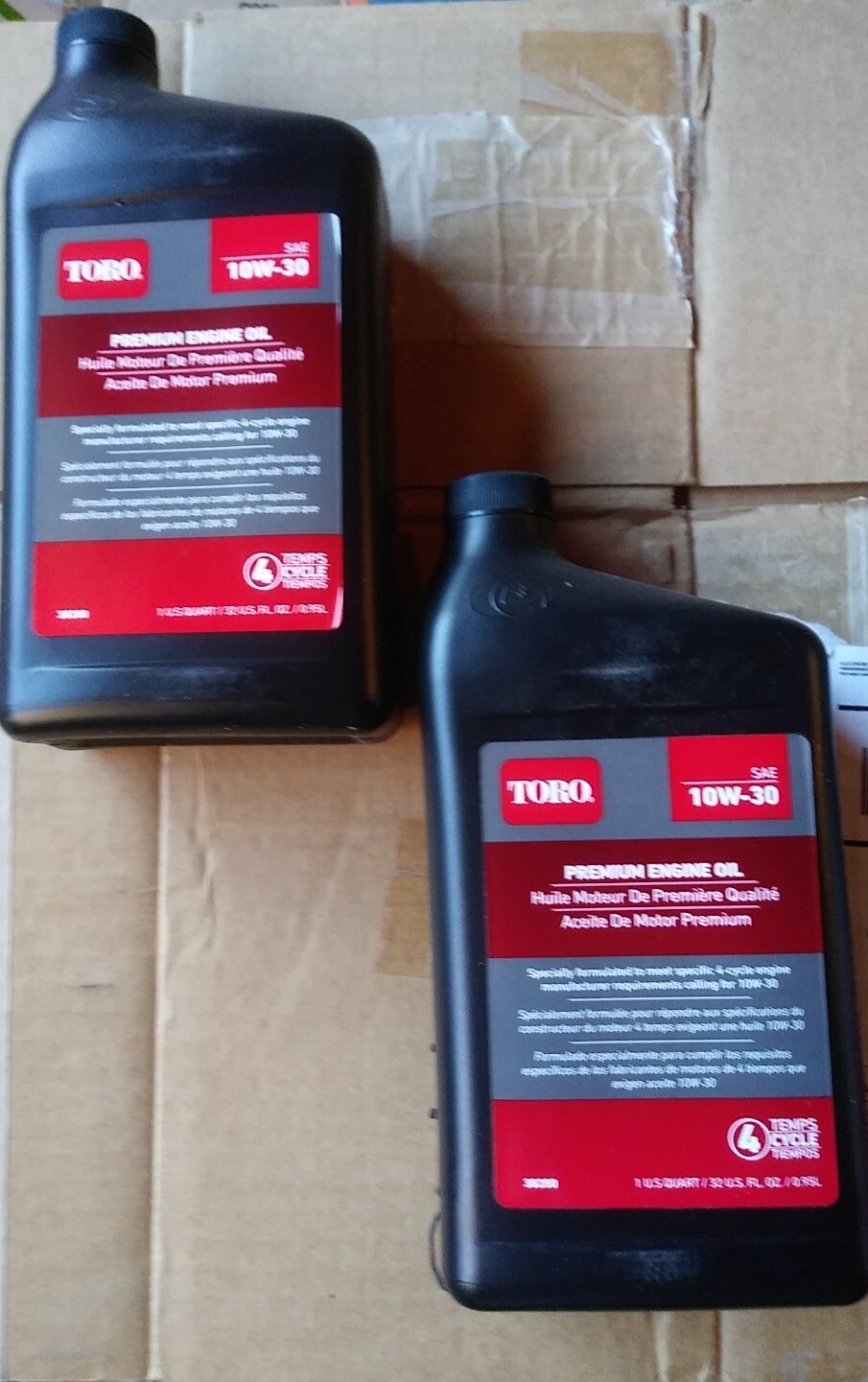 TORO OIL 2PK PREMIUM ENGINE OIL #38280 SAE 10W 30 ********FREE SHIPPING ...