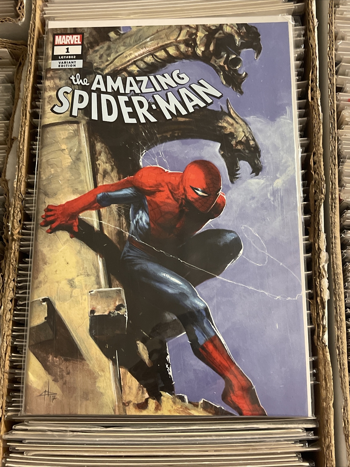 AMAZING SPIDER-MAN #1 GABRIELE DELL'OTTO GARGOYLE VARIANT COVER 2018 ...