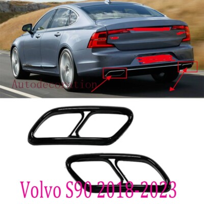 For Volvo S90 2019-2023 Refit Black Exhaust Muffler Tip Frame Trim ...