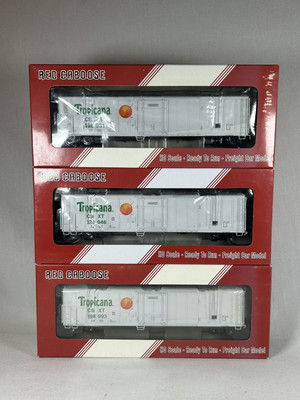 HO Scale Red Caboose Tropicana CSXT Reefer Cars Brand New | eBay