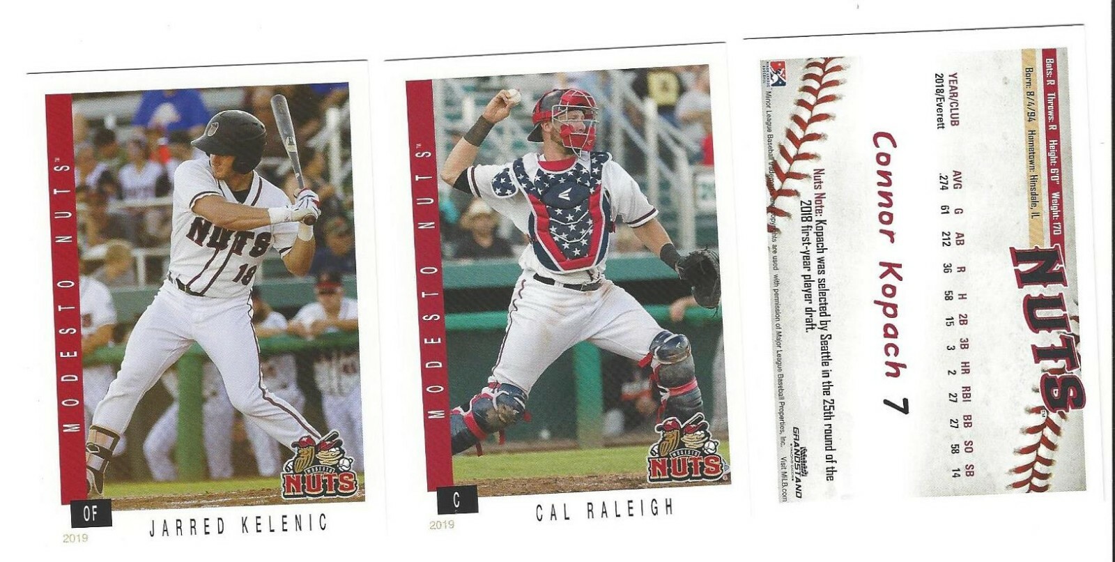 2019 MODESTO NUTS TEAM SET COMPLETE MINOR HIGH A SEATTLE MARINERS CAL ...