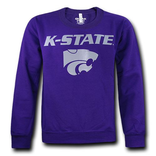 Purple Kansas K State University KSU Wildcats Fleece Crewneck Pullover ...