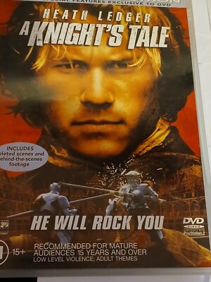 A KNIGHTS TALE, DVD, COLLECTORS EDITION, RATED M 15+, HEATH LEDGER ...