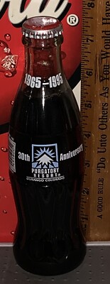 1995 PURGATORY RESORT DURANGO COLORADO 30TH 8 OUNCE GLASS COCA - COLA ...
