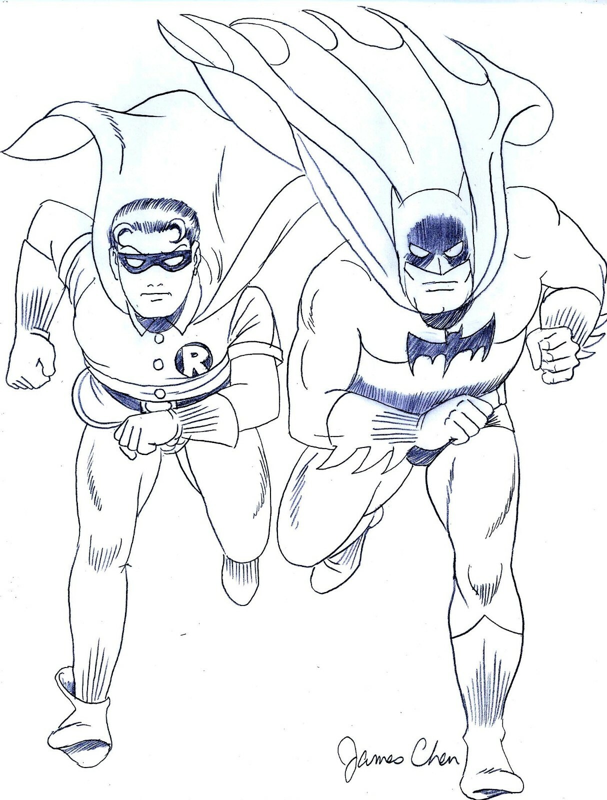 Batman And Robin Drawings In Pencil