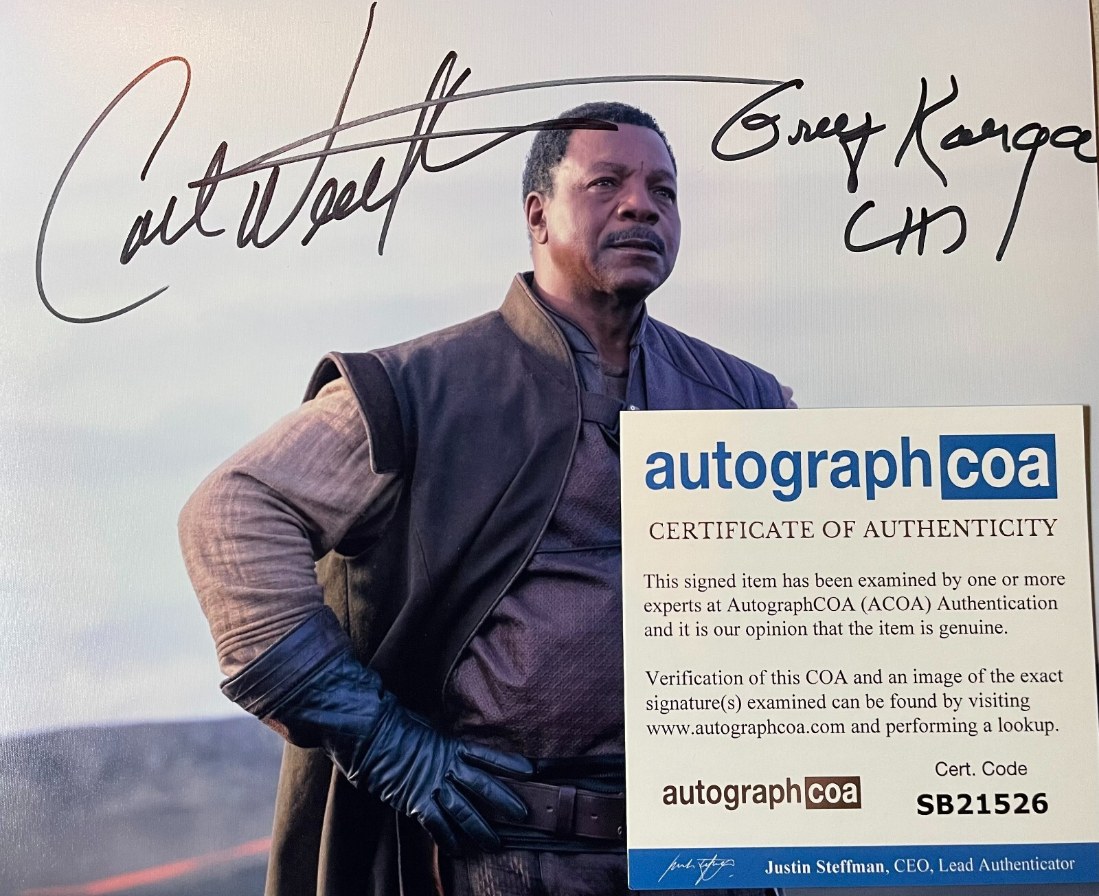 CARL WEATHERS signed Autogramm 20x25cm STAR WARS MANDO in Person ...