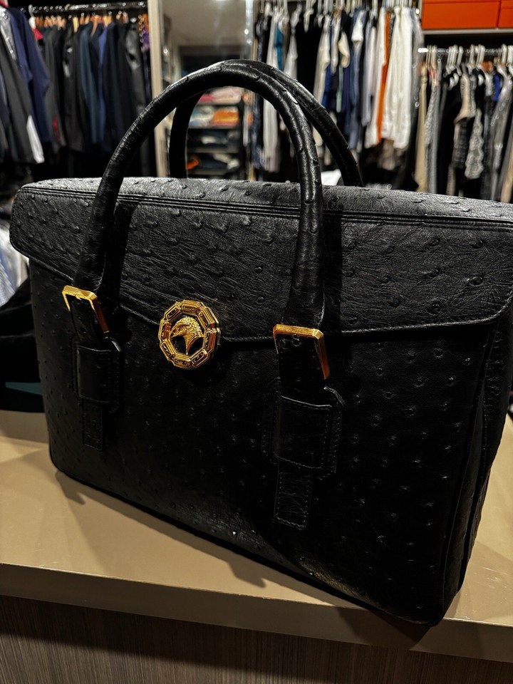 Stefano Ricci Ostrich Leather Briefcase | eBay