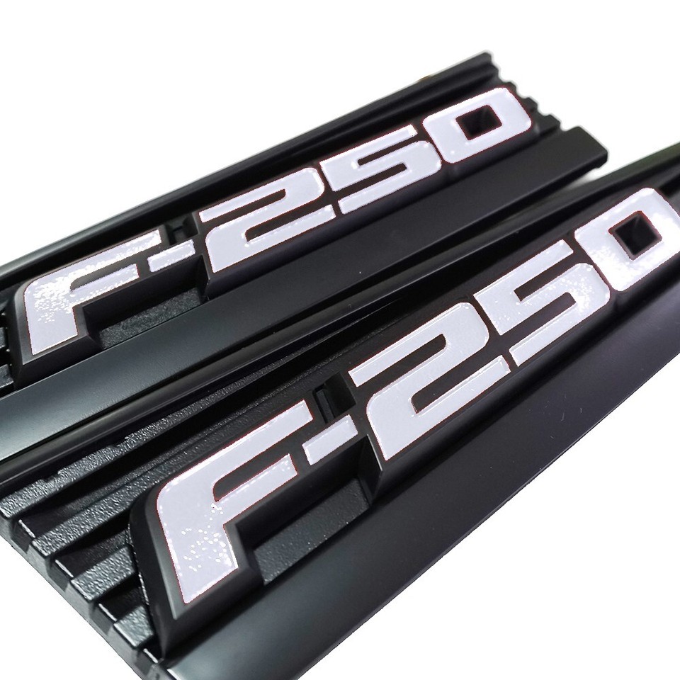 For 2011-2016 F250 Superduty Emblems Side Fender Badge Black White | eBay