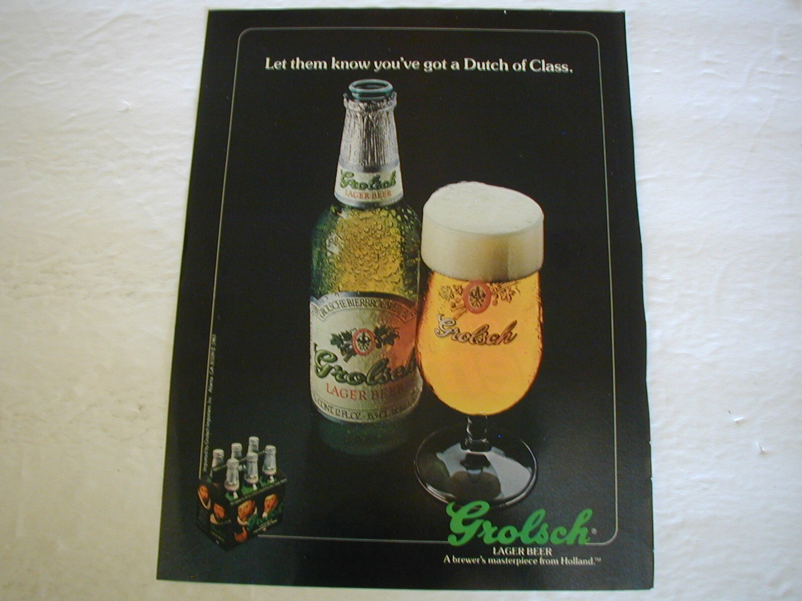 1983 Grolsch Lager, Salem 100s Salem Spirit 2 sided VINTAGE PRINT AD ...