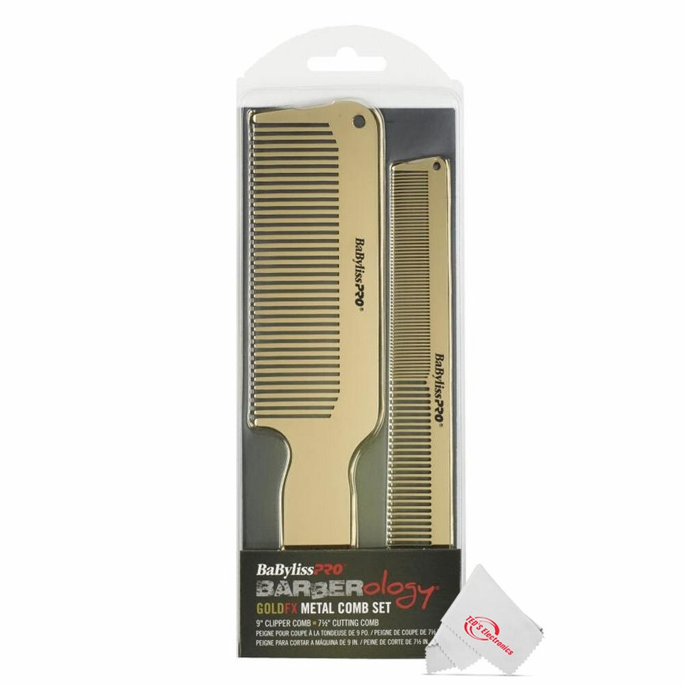 BaByliss Pro Barberology GoldFX Metal Comb Set Clipper Comb & 7 Cutting ...