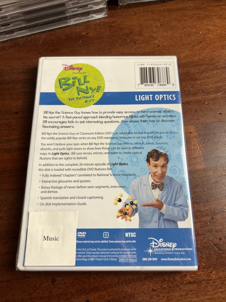 Bill Nye the Science Guy: Light Optics (DVD, 2009) 786936796889| eBay